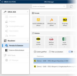 ORCA AVA 26 - ORCA AVA - Die intuitive AVA Software